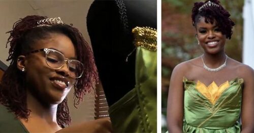 Black Teen Designs Her Prom Dress Inspired by Prince and Frog Disney Movie